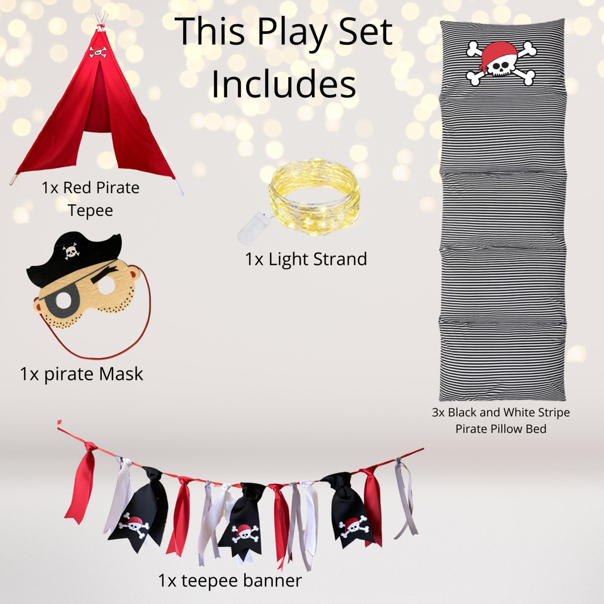 Pirate Play Set, Kids Pirate Tent Gift Set – Chicky Chicky Bling Bling