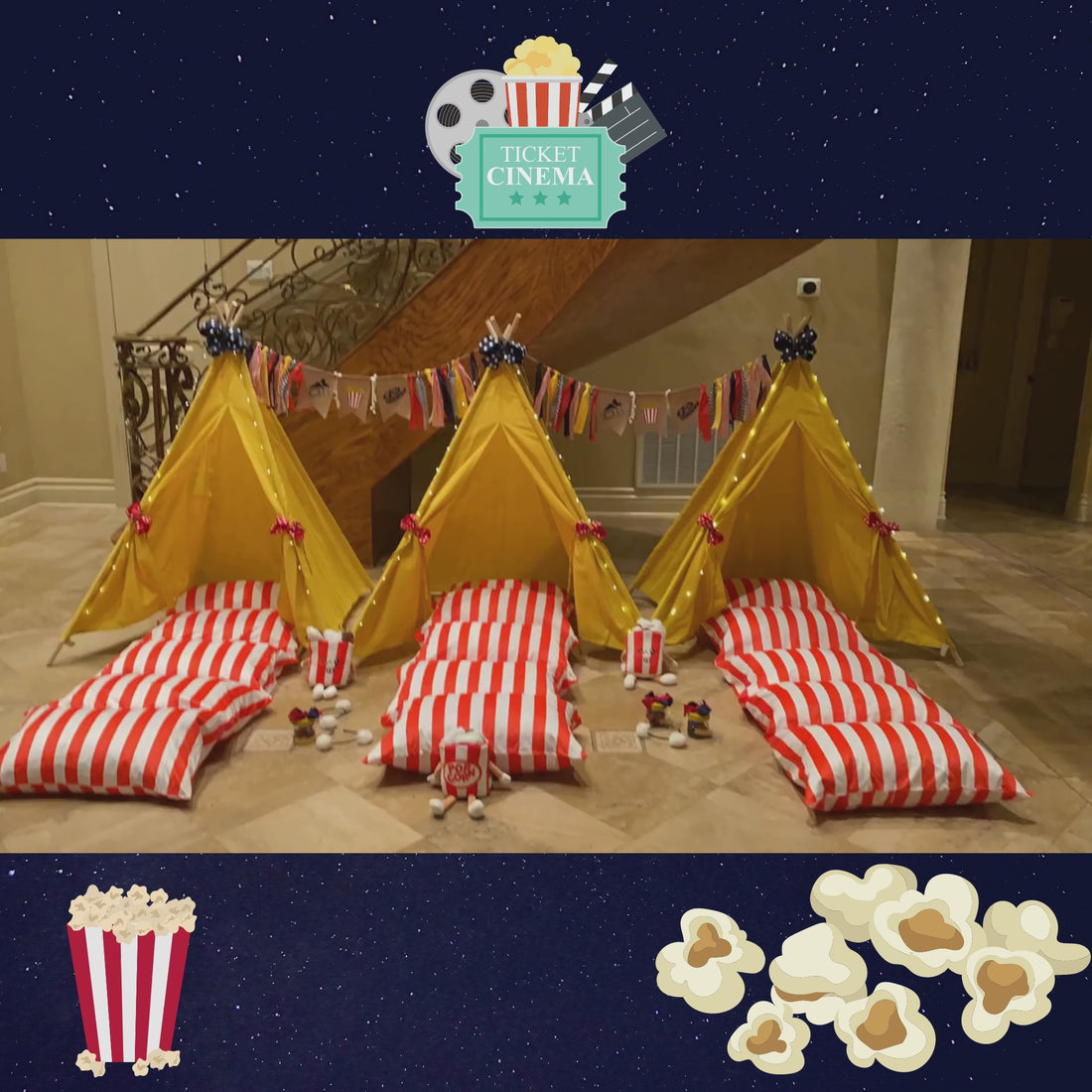 Movie Night Party Sleepover Parties Set, Movie Night Ideas – Chicky ...