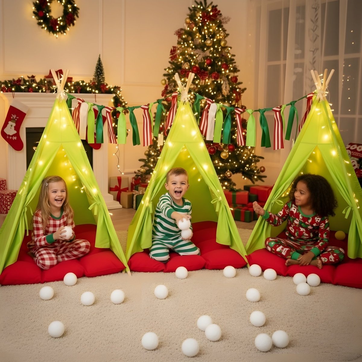 Santa Christmas Party Supplies-Santa Sleepover Parties Set – Chicky ...