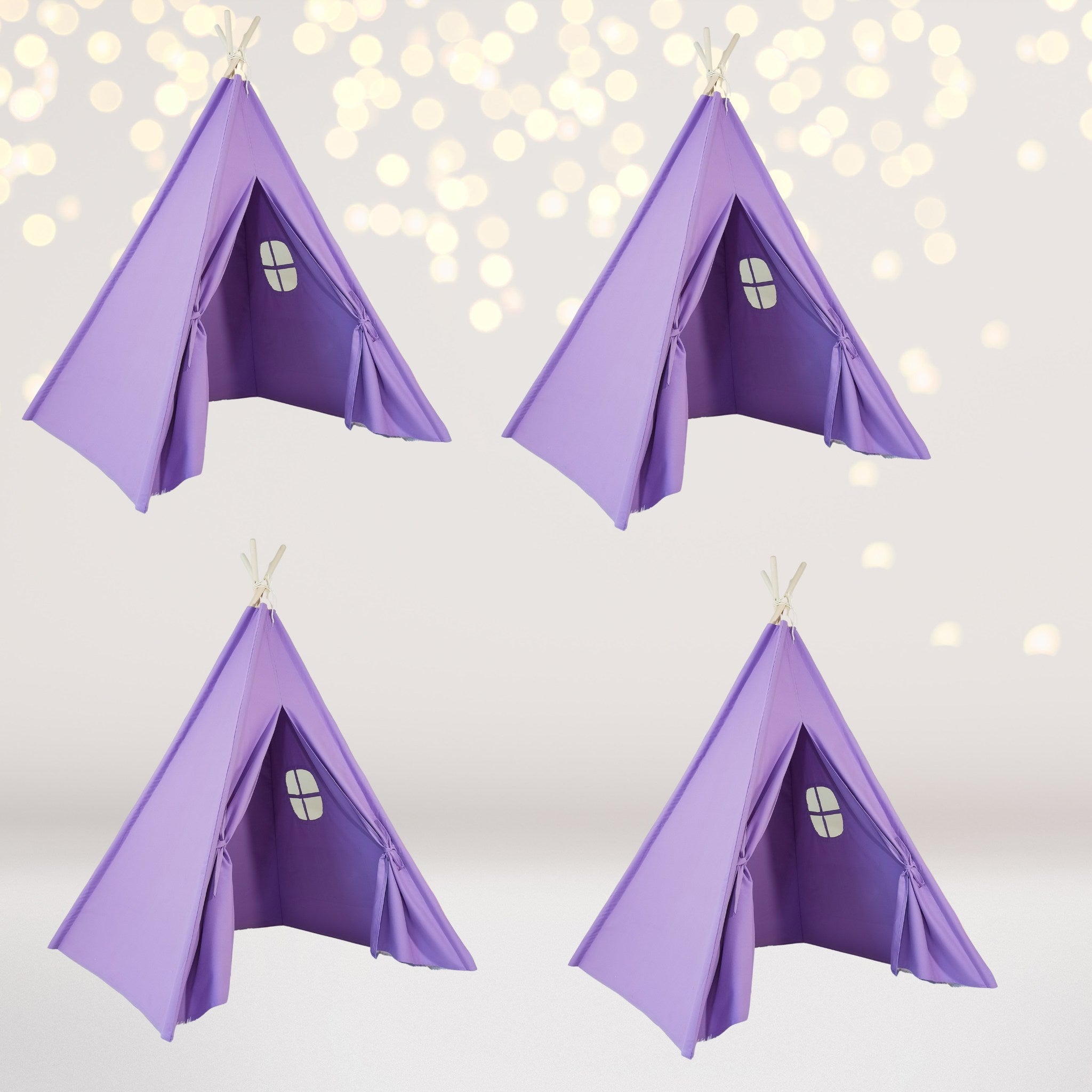 4 pack Kids Sleepover Tents-LUXE Teepee Tent with Lights – Chicky ...