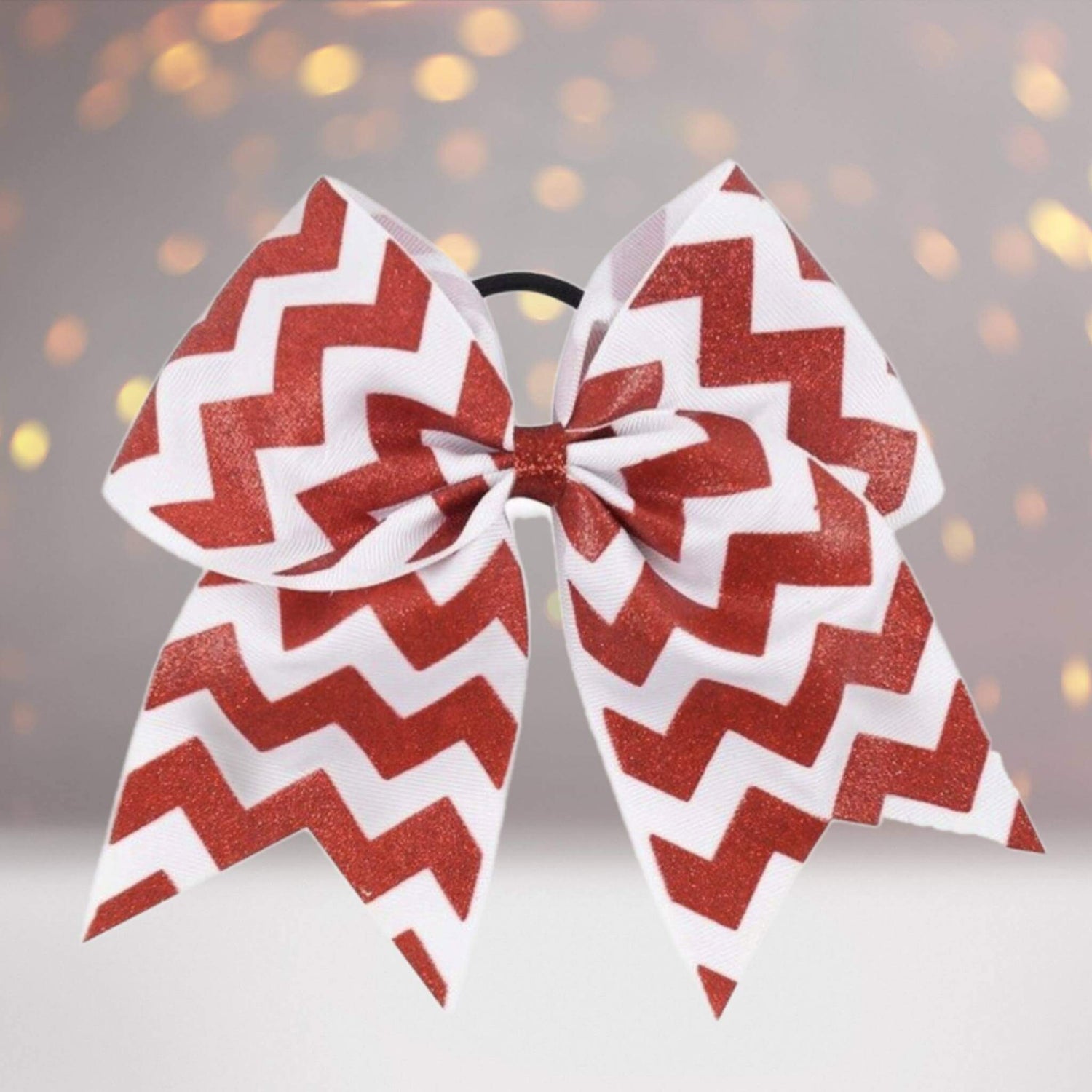 6.5 inch Glitter Chevron Gross Grain Christmas Cheer Bow – Chicky ...