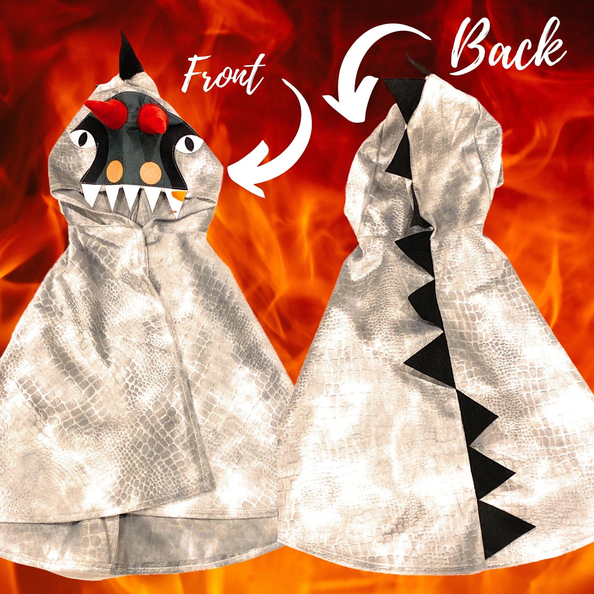 Dragon Dinosaur Toddler Cape Costume, Kids Dino Cape Costume – Chicky ...