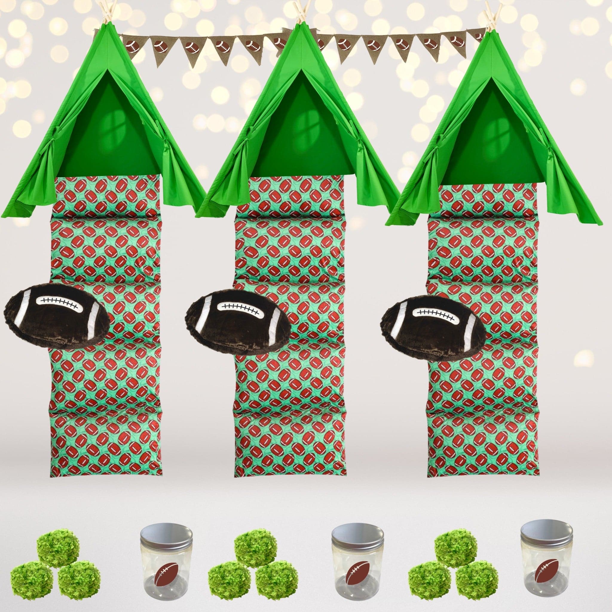 Football Party Supplies Teepee Tent Sleepover Parties Kit – Chicky ...