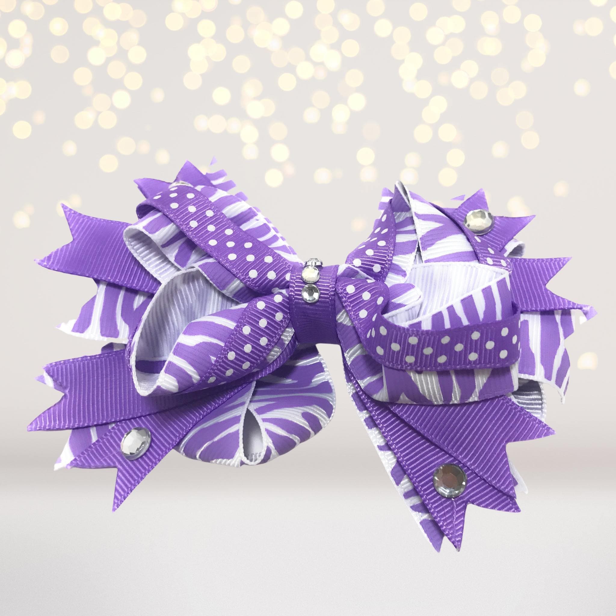 Girls Boutique Hair Bow With Sparkly Bling Stones – Chicky Chicky Bling ...