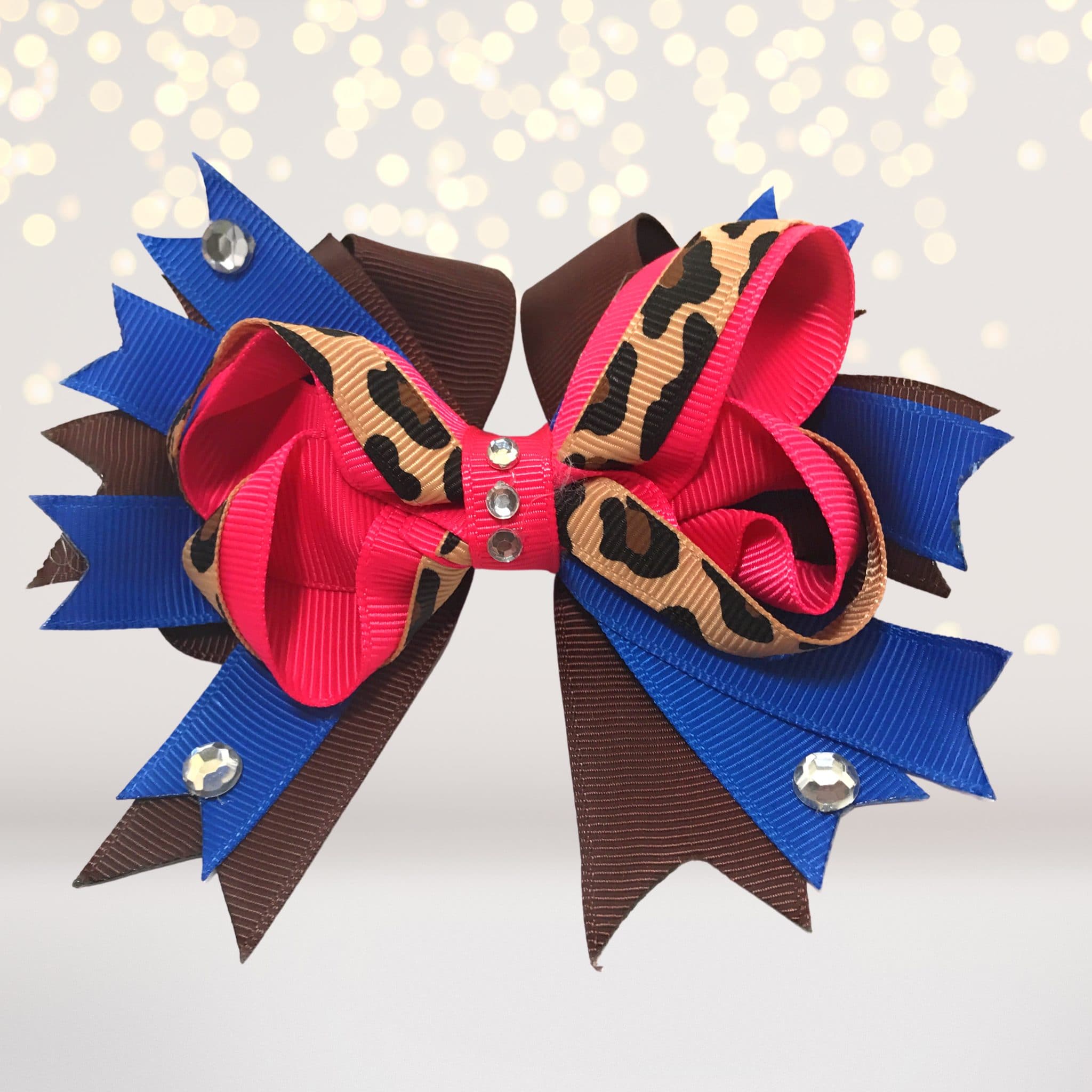Girls Boutique Hair Bow With Sparkly Bling Stones – Chicky Chicky Bling ...