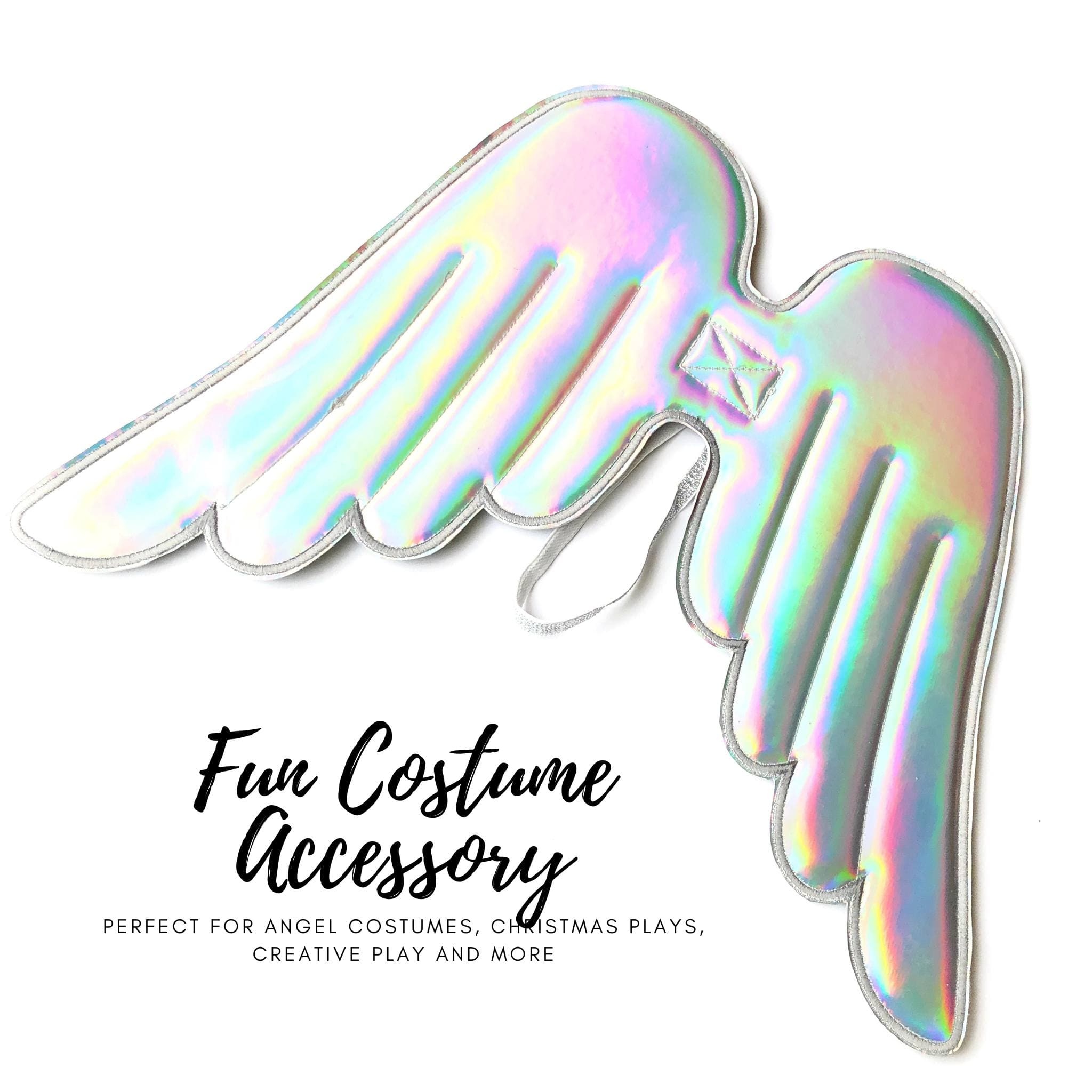 Girls Hologram and Glitter Angel Wings Costume- Dress Up – Chicky ...