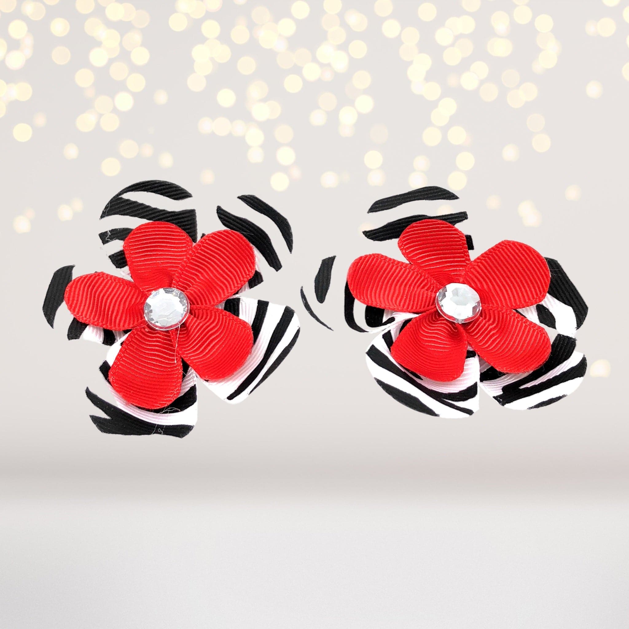 Girls Small Double Layered Flower Hair Clips – Chicky Chicky Bling Bling