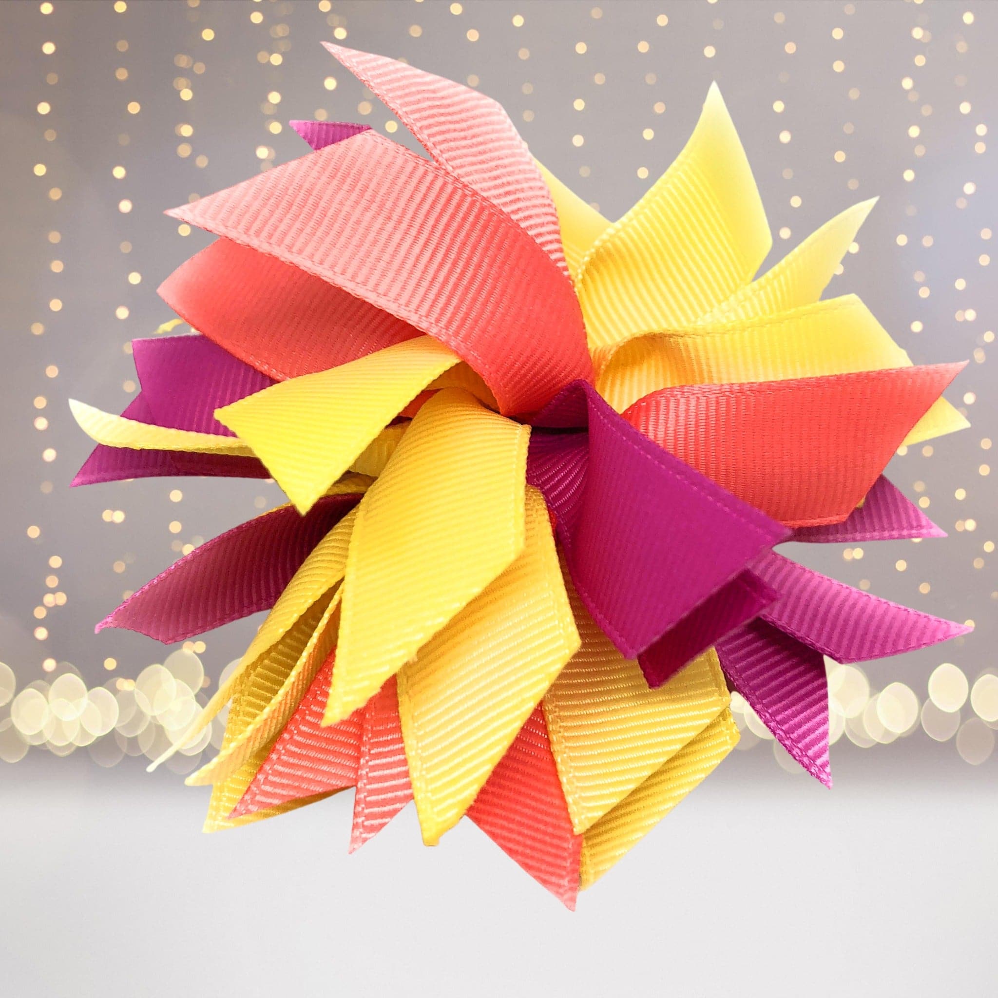 Girls Small Pom Pom Hair Bow- Assorted Colors and Prints – Chicky ...
