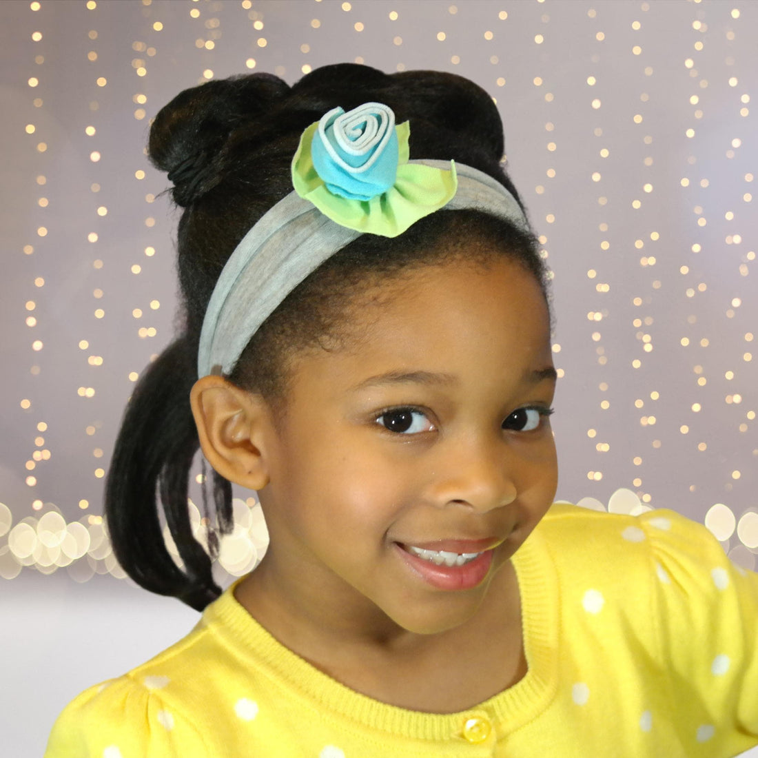 Girls Soft Cotton Rosebud Headband, Soft Rose Headband – Chicky Chicky ...