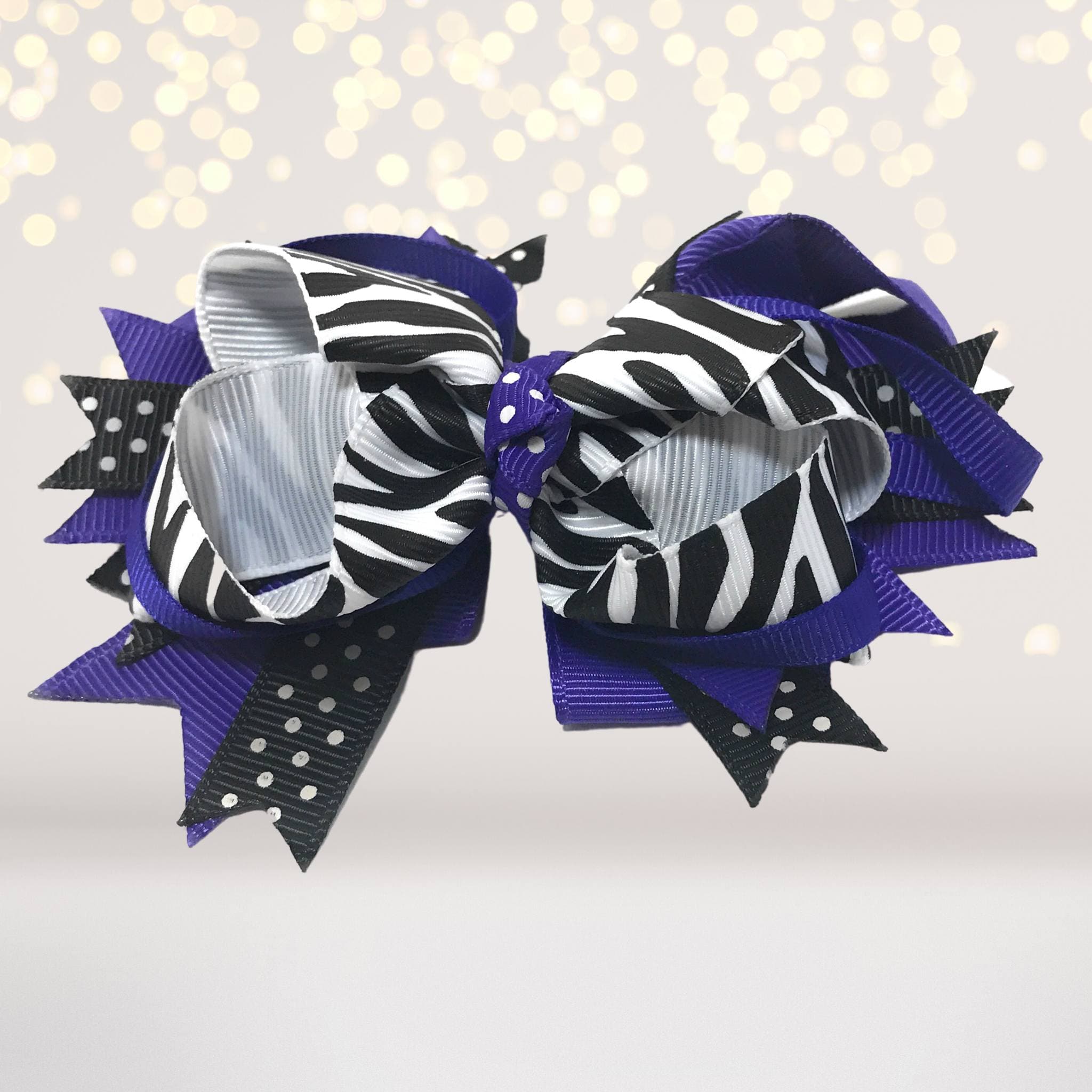 Halloween Hair Bows, Orange Black & Purple Hair Bows – Chicky Chicky ...