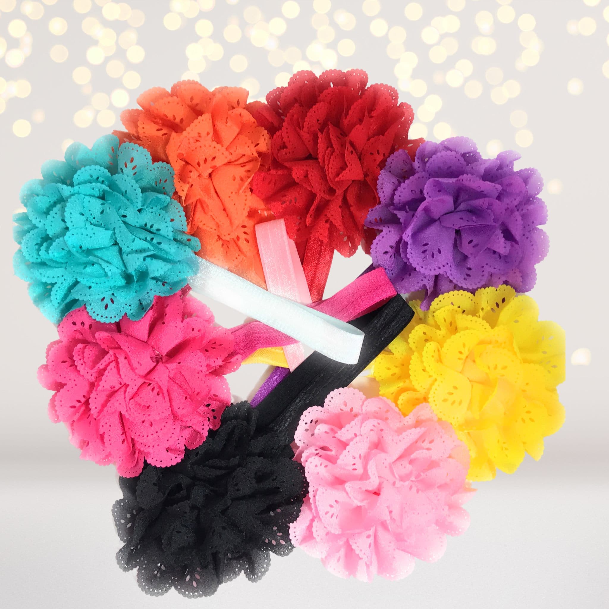 Islet Flower Baby Headband, Lace Flower Infant Headband – Chicky Chicky ...