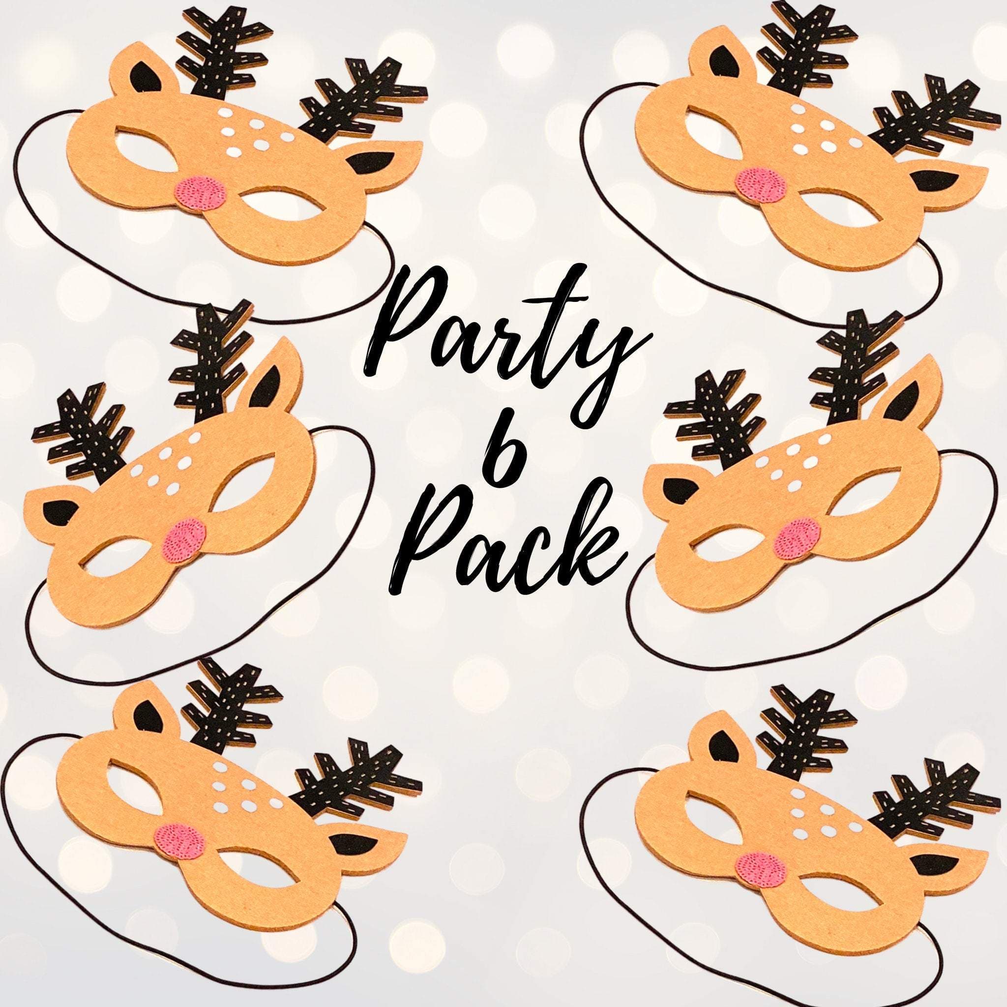 Kids Reindeer Costume Mask- Felt Mask – Chicky Chicky Bling Bling