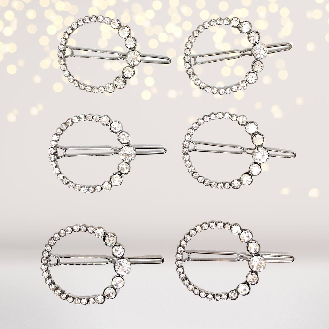 Rhinestone Circle Hair Clips, Rhinestone Hair Pin – Chicky Chicky Bling ...