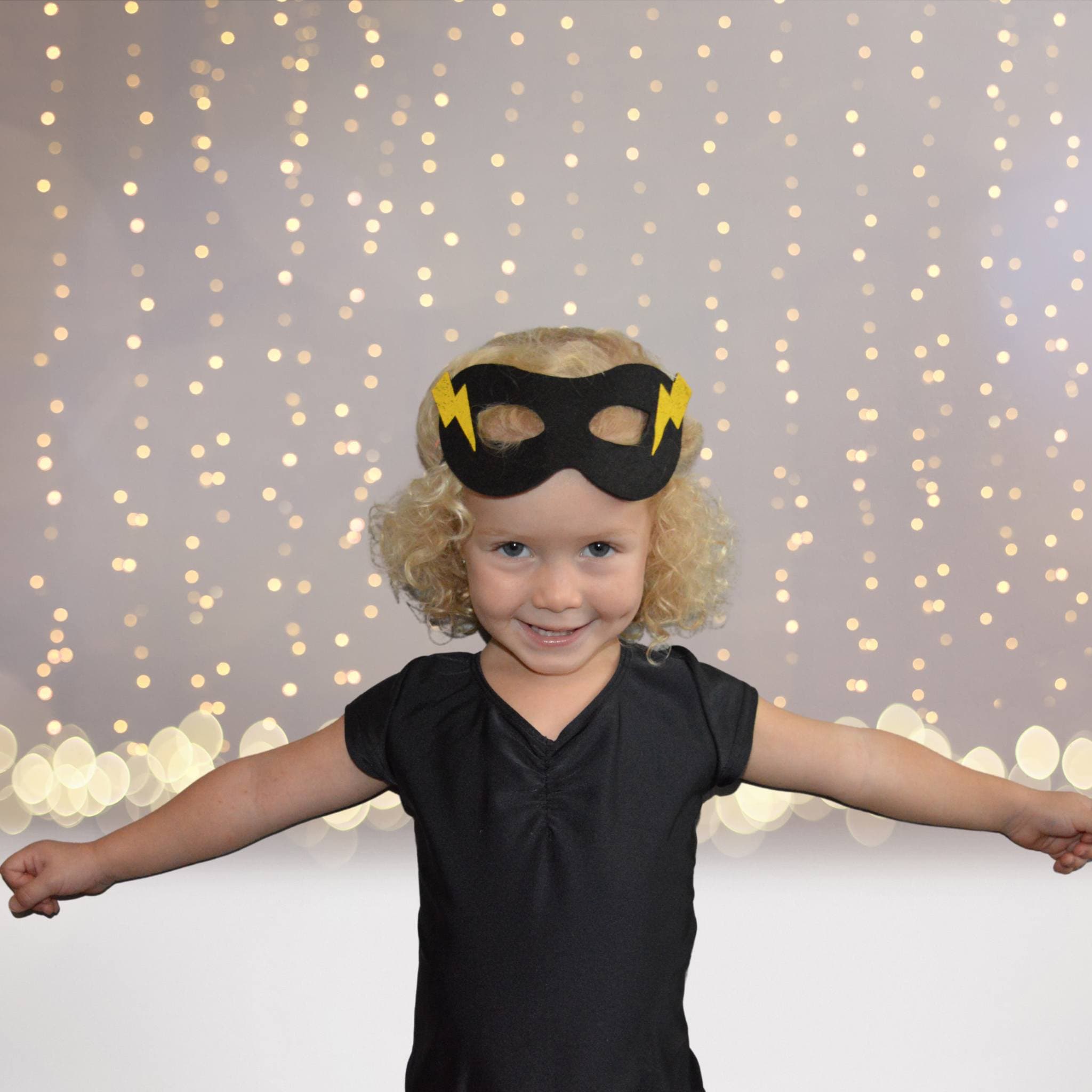 Kids SUPER Hero Felt Costume Mask, Lightning Bolt Mask – Chicky Chicky ...