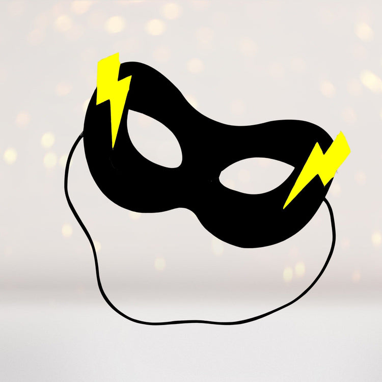 Kids SUPER Hero Felt Costume Mask, Lightning Bolt Mask – Chicky Chicky ...