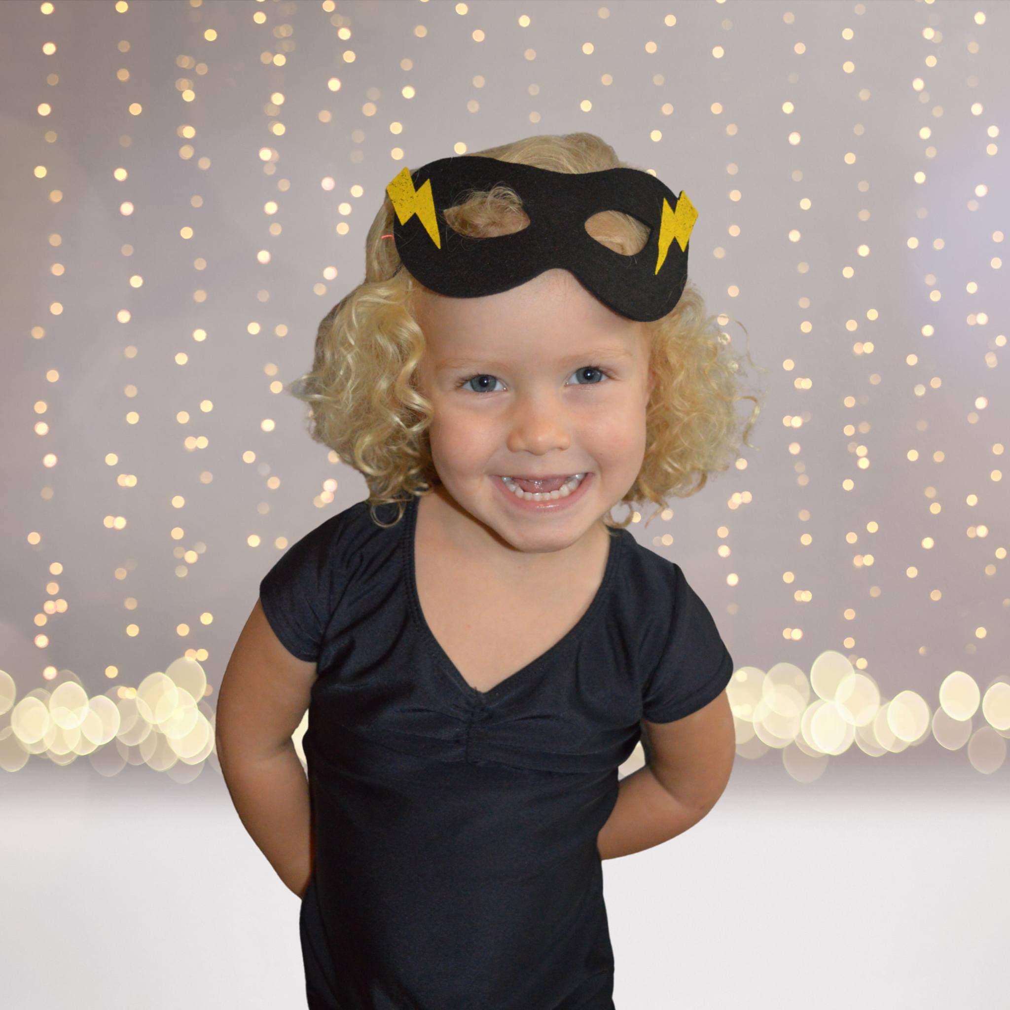 Kids SUPER Hero Felt Costume Mask, Lightning Bolt Mask – Chicky Chicky ...