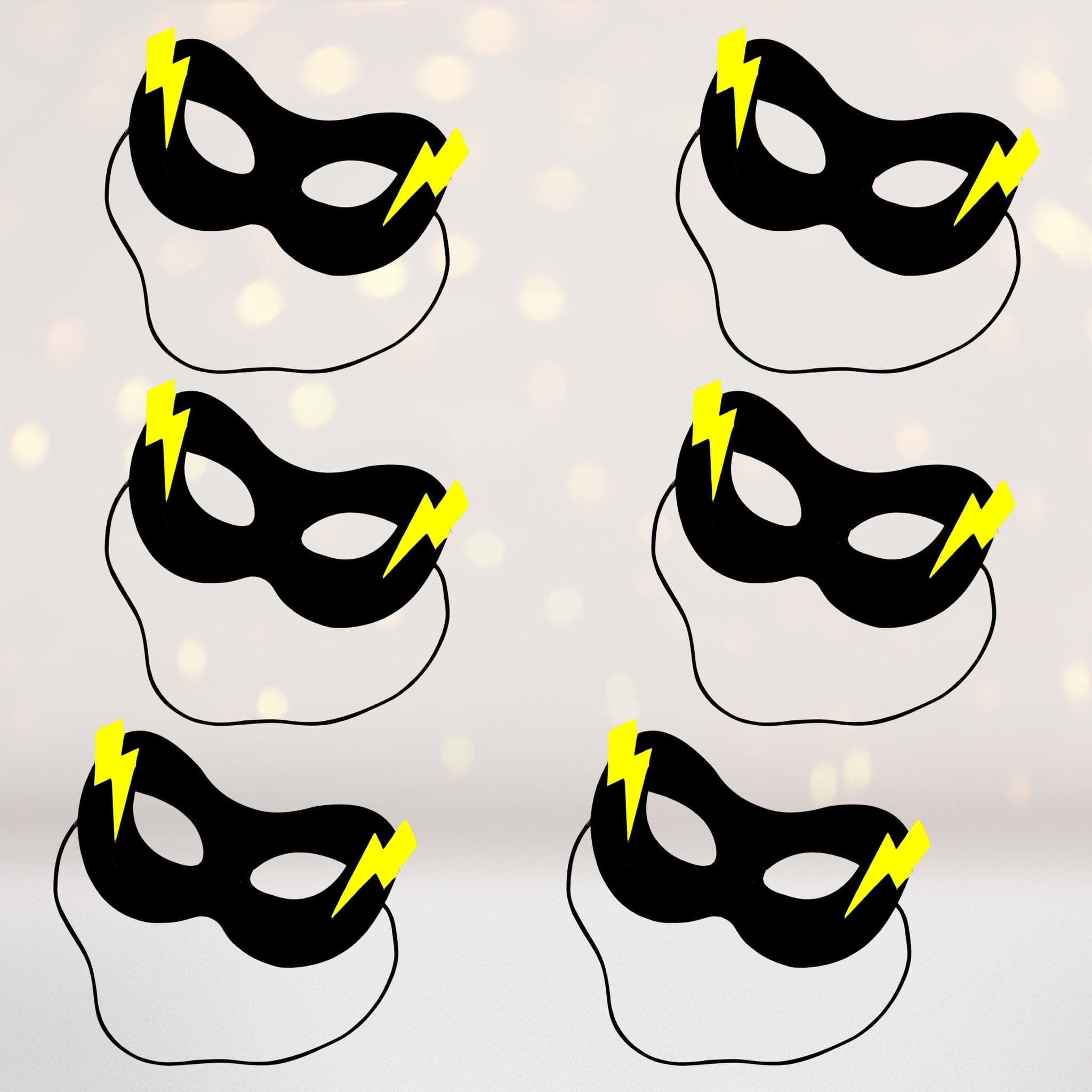 Kids SUPER Hero Felt Costume Mask, Lightning Bolt Mask – Chicky Chicky ...