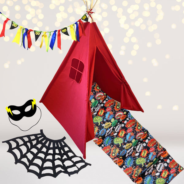 Kids Super Hero Teepee Tent Play Set- The perfect Gift